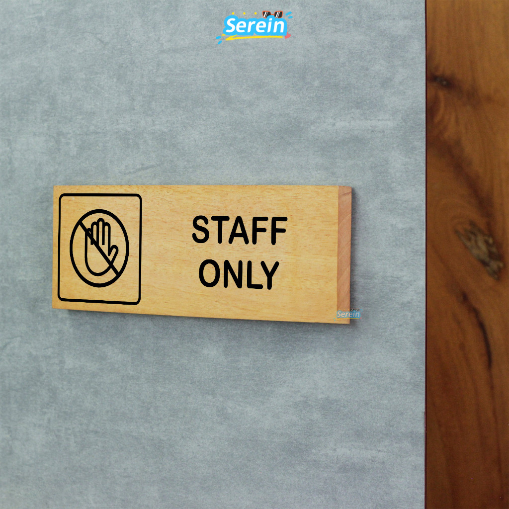 Staff only signage - staff only sign - wall sign - staff only | Shopee ...