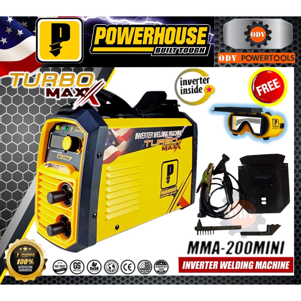 Powerhouse 200A Turbomaxx Mini Inverter Welding Machine MMA-200A~ ODV ...