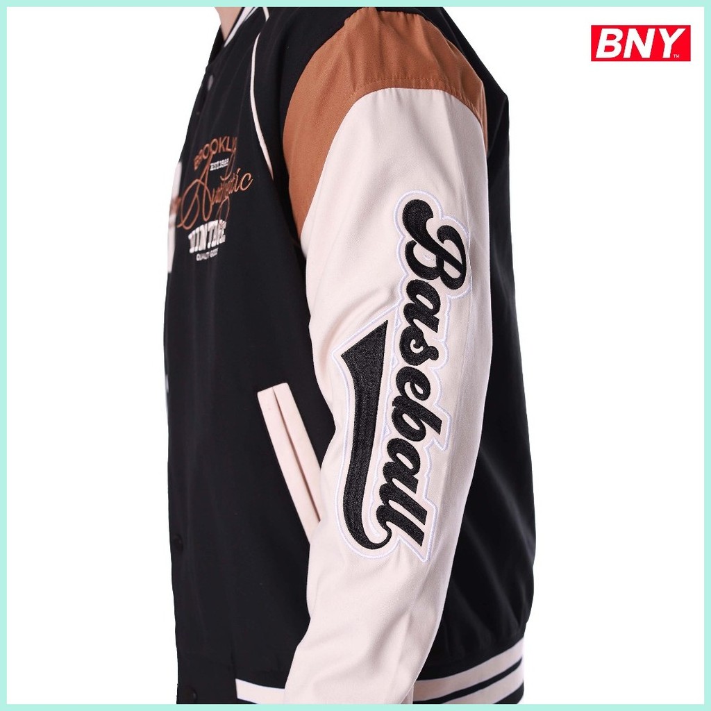 BNY Men's Sleeve Combi Varsity Jacket With Embro And Patches (665 ...