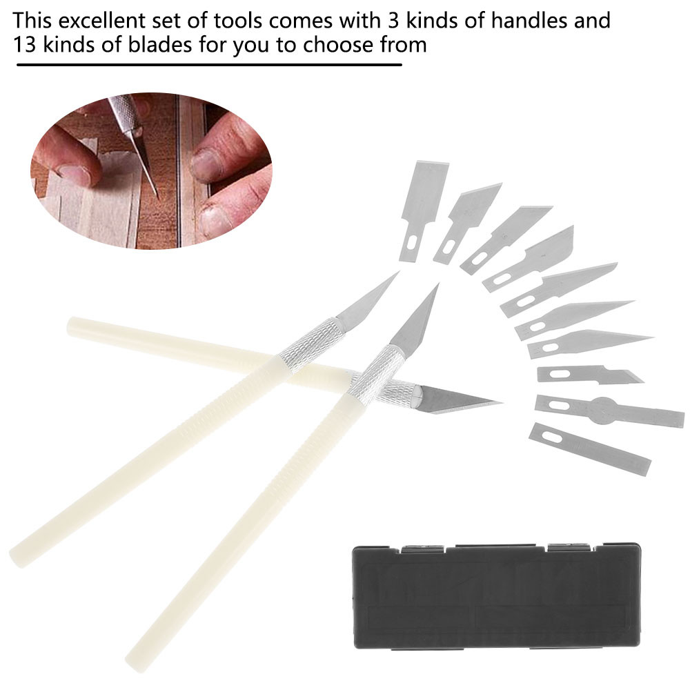 13Pcs Woodworking Crafts Art Carve Knife Set Engraving Craft knives Kit ...