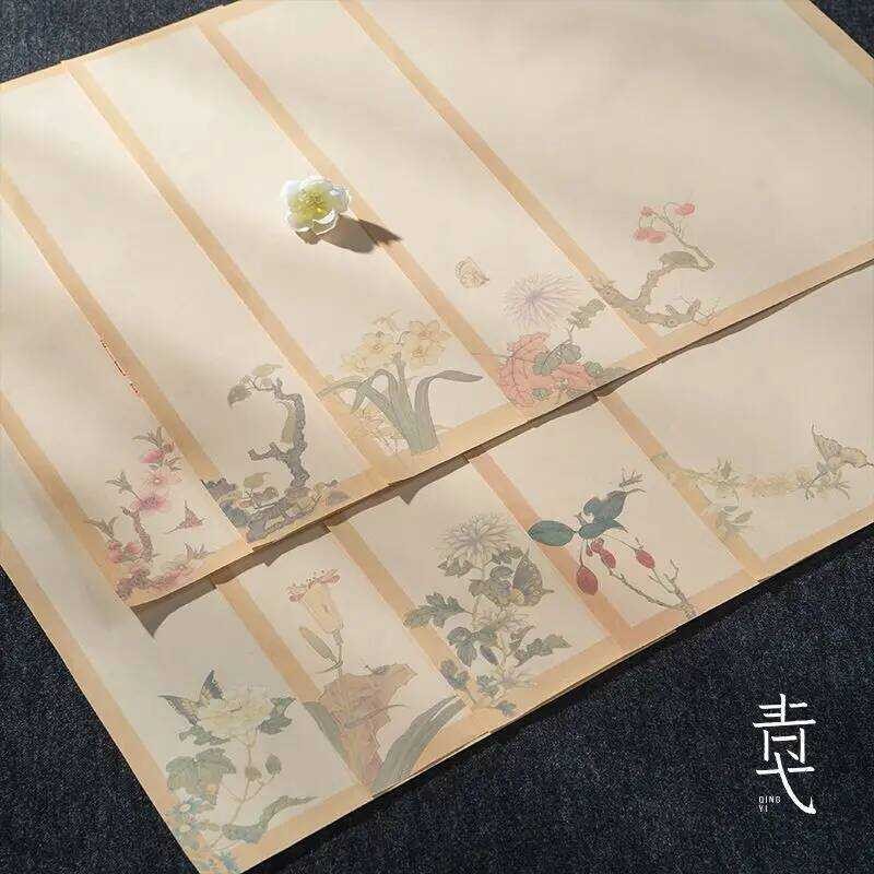Rice Batik Paper Ancient Style Chinese Herbal Letterhead Small Letters ...