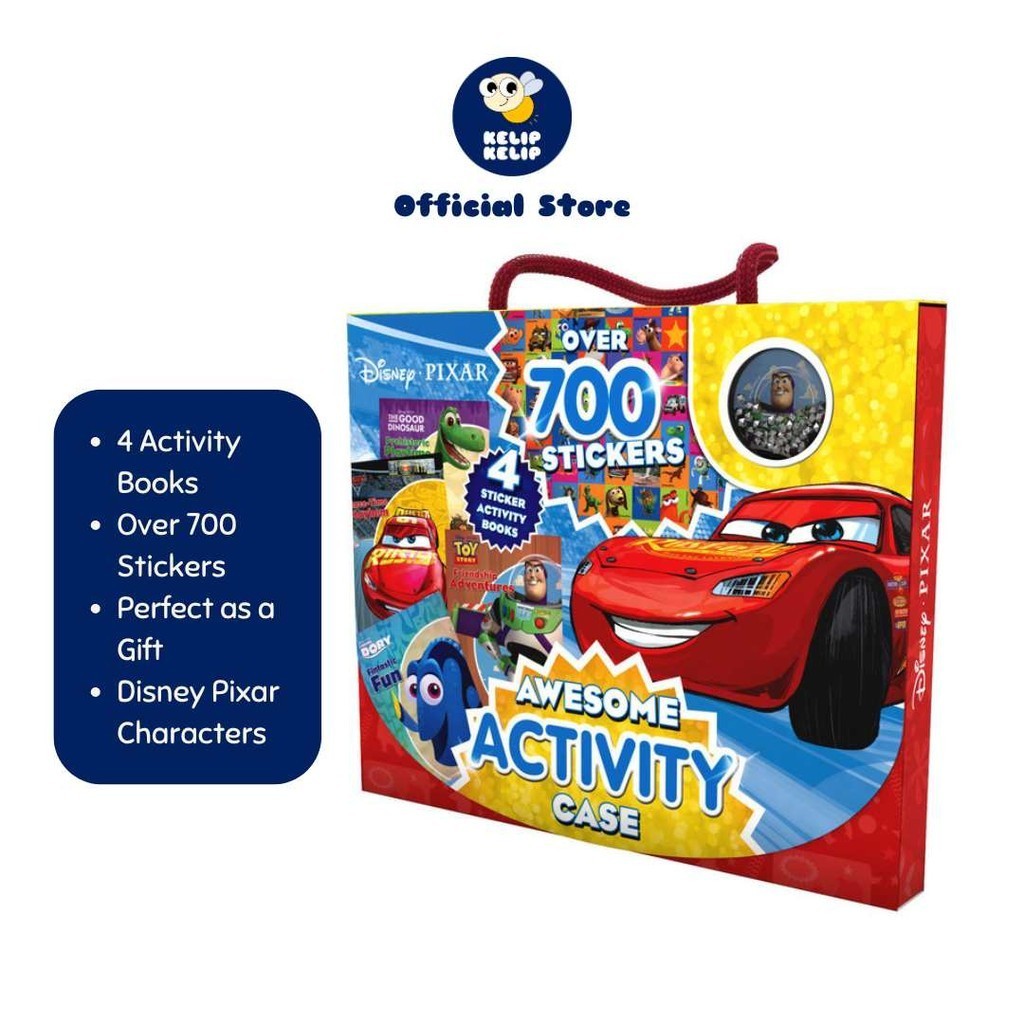 Disney Pixar Activity Case Set for Kids With 4 Books & Over 700 ...