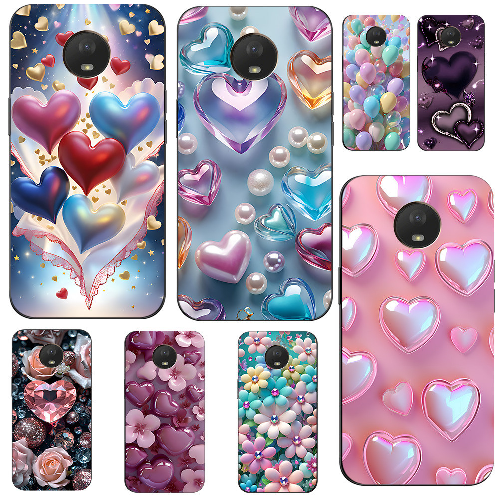 For Motorola Moto E4 PLUS Phone Case Soft Silicone Protective Black Tpu ...