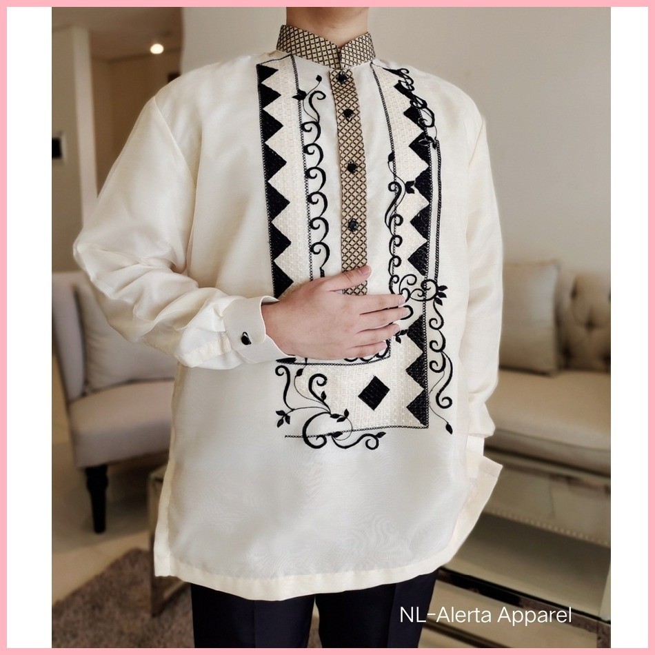 ♀ ๑ MEN'S PURE EMBROIDERED CHINESE COLLAR BARONG | Shopee Philippines