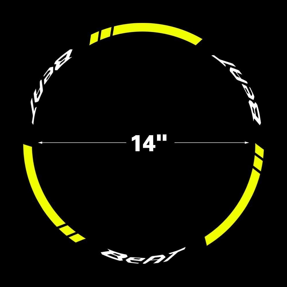 Honda Beat Sticker Decals Honda Beat Motorcycle Wheel Hub Sticker with ...