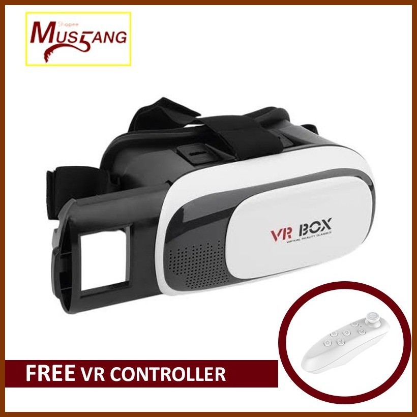 ⏏ VR Box II 2.0 3D Virtual Reality with FREE VR Controller | Shopee ...