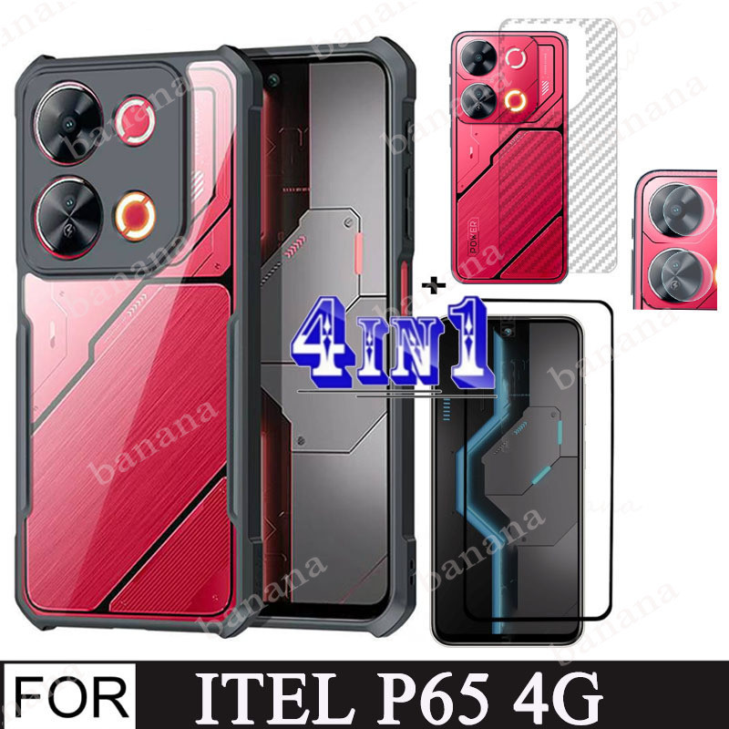 4 In 1 itel P65 Shockproof Phone Case for itel P55 5G P55+ P55T Camera ...