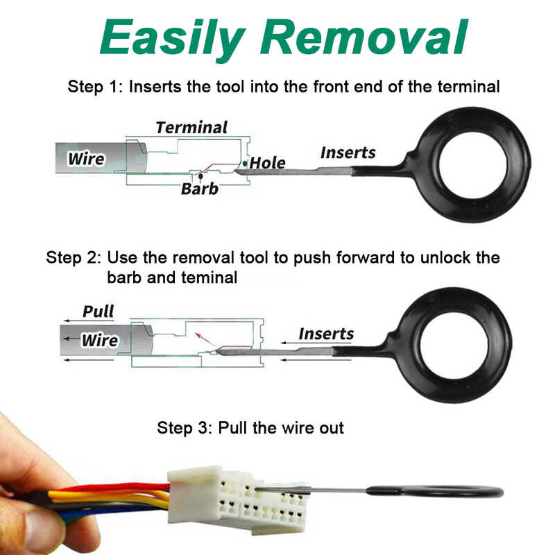 Automotive Terminal Removal Tool Electrical Wiring Crimp Connector ...