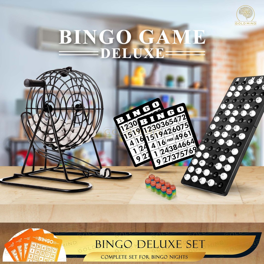 Bingo Game Deluxe Set (with separate order of Cards and balls) | Shopee ...