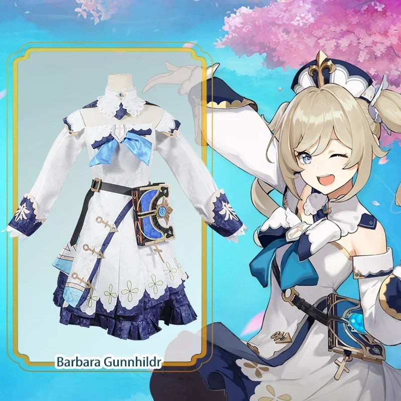 § Genshin Impact Barbara Cosplay Costume Adult Carnival Uniform Wig ...