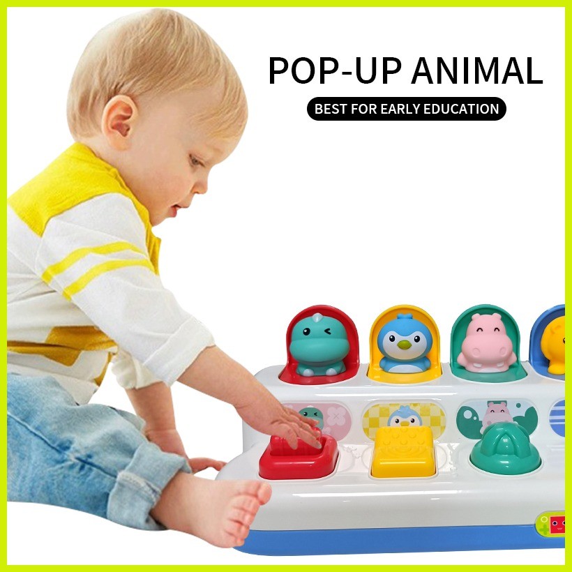 ∇ iBliver Interactive Pop Up Animals Toy For Toddlers, STEM Early ...