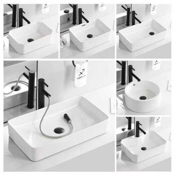 Lavatory Ceramic Basins Wash Deep Wall Hung Undercounter Basin Embedded ...