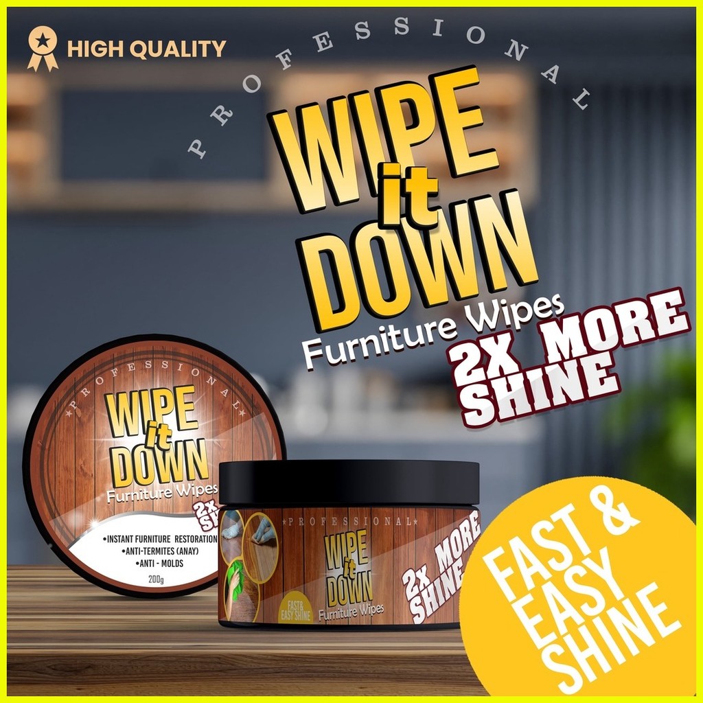 WIPE IT DOWN Affordable Furniture Wipes 200g (Anti - molds , Furniture ...