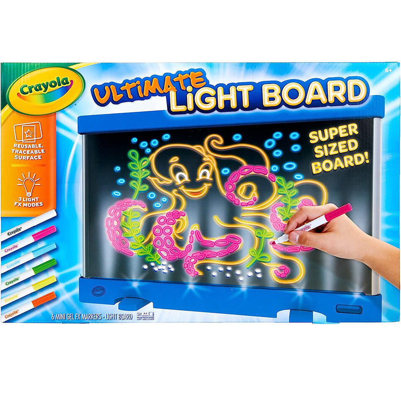 Crayola Ultimate Light Up Drawing Board Three Fluorescent Light Effects ...