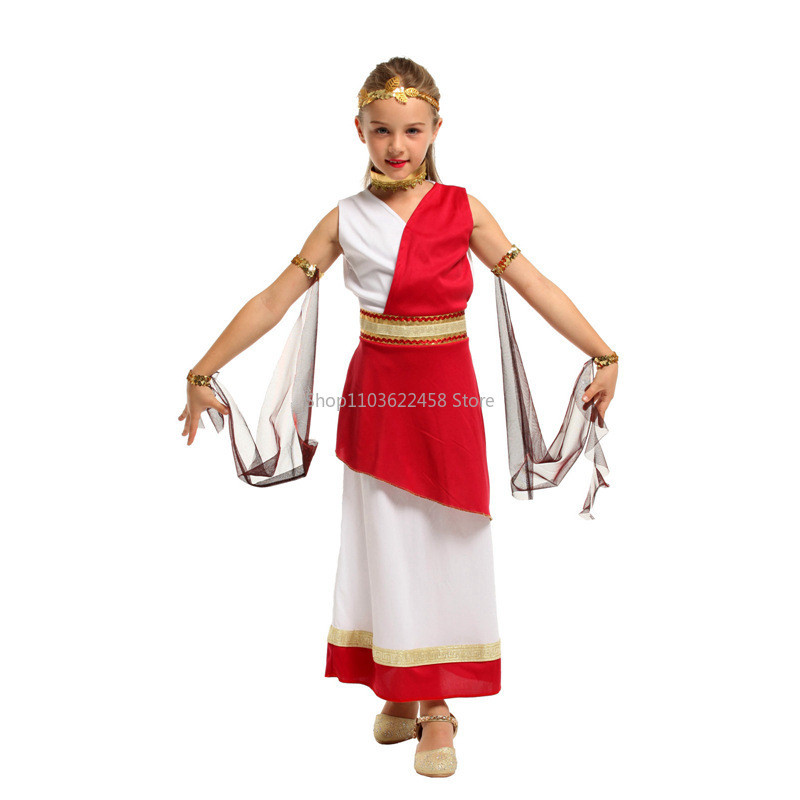 ♀ Kids Child Ancient Greek Goddess Costume Athena Cosplay Girls Roman ...