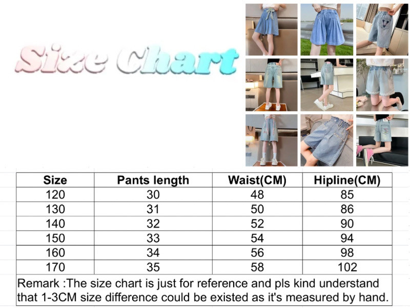 5-14 Years Old Bermuda Short for Girls Korean Style Cute Design ...