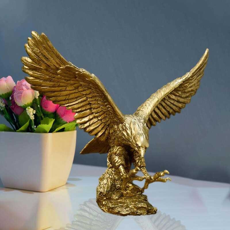 BNHOMEE Modern Eagle Sculpture Collectible Statue for Wedding Entrance ...