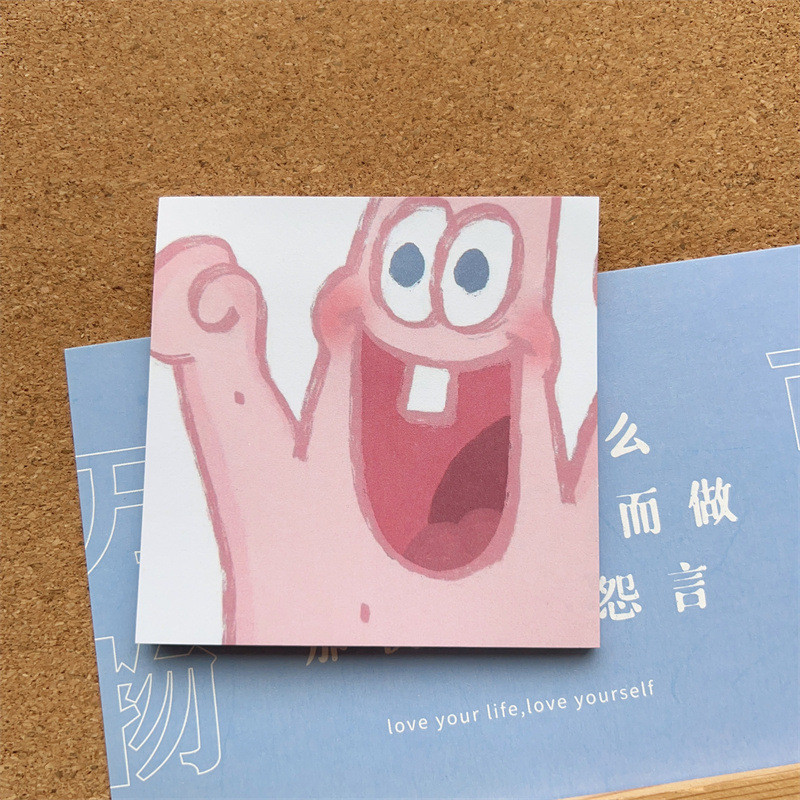 50 Sheets/set Cartoon SpongeBob SquarePants Theme Sticky Notes - Tear ...