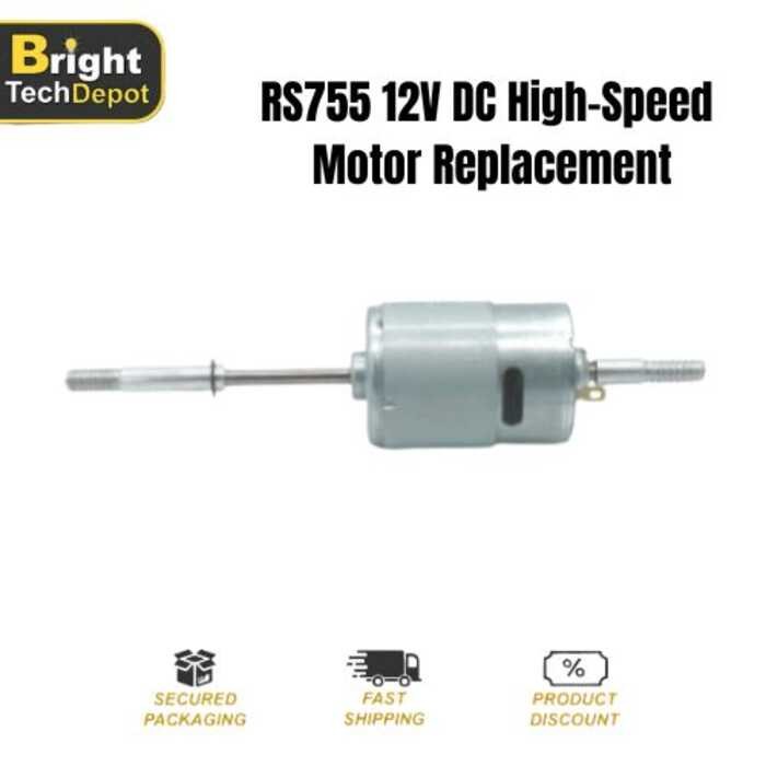 Rs755 12V DC High-Speed Motor Replacement For Electric Fans, Diy, RC ...