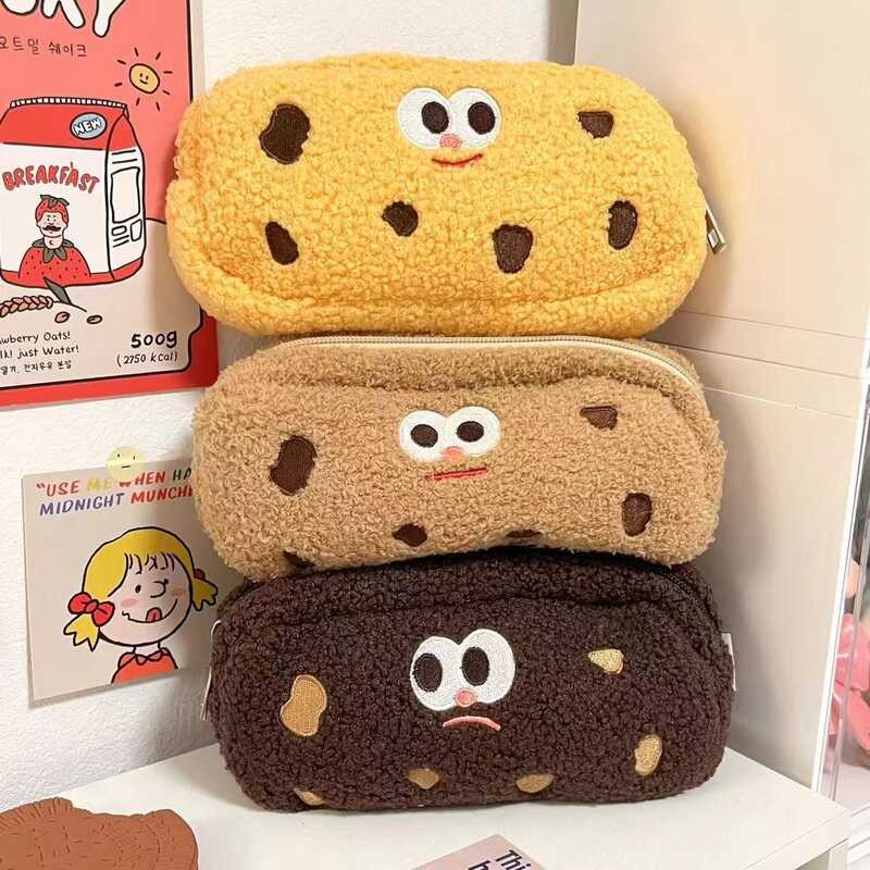 Cookie Biscuit Pencil Case For Middle School Students Plush Stationery ...