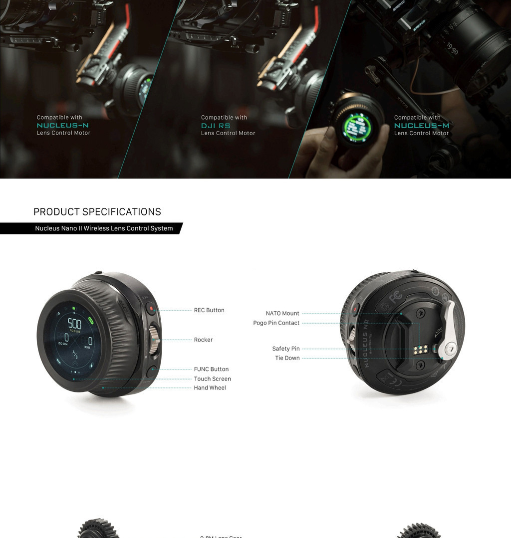 Tilta Nucleus Nano II Wireless Lens Control System Follow Focus Kit for ...