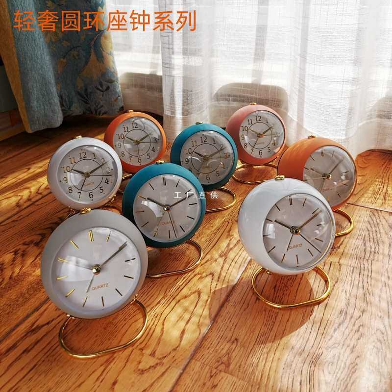 And Japanese Korean Metal Alarm Silent Bedroom Bedside Clock Student ...