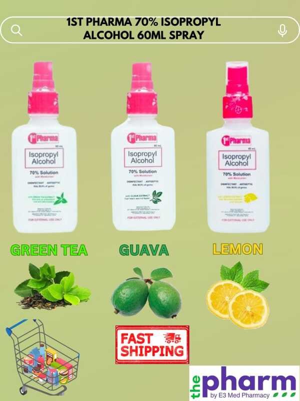 1St Pharma 70% Isopropyl Alcohol 60Ml Spray | Shopee Philippines