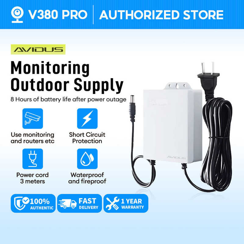 AVIDUS X V380 PRO 1.5A Mini UPS Built-In Battery Wifi Modem Router And ...