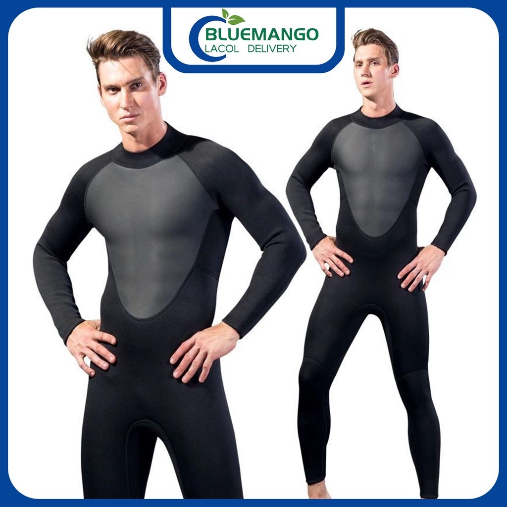 Neoprene Men Full Bodysuit Wetsuit 3mm Scuba Diving Thermal Full Suit ...