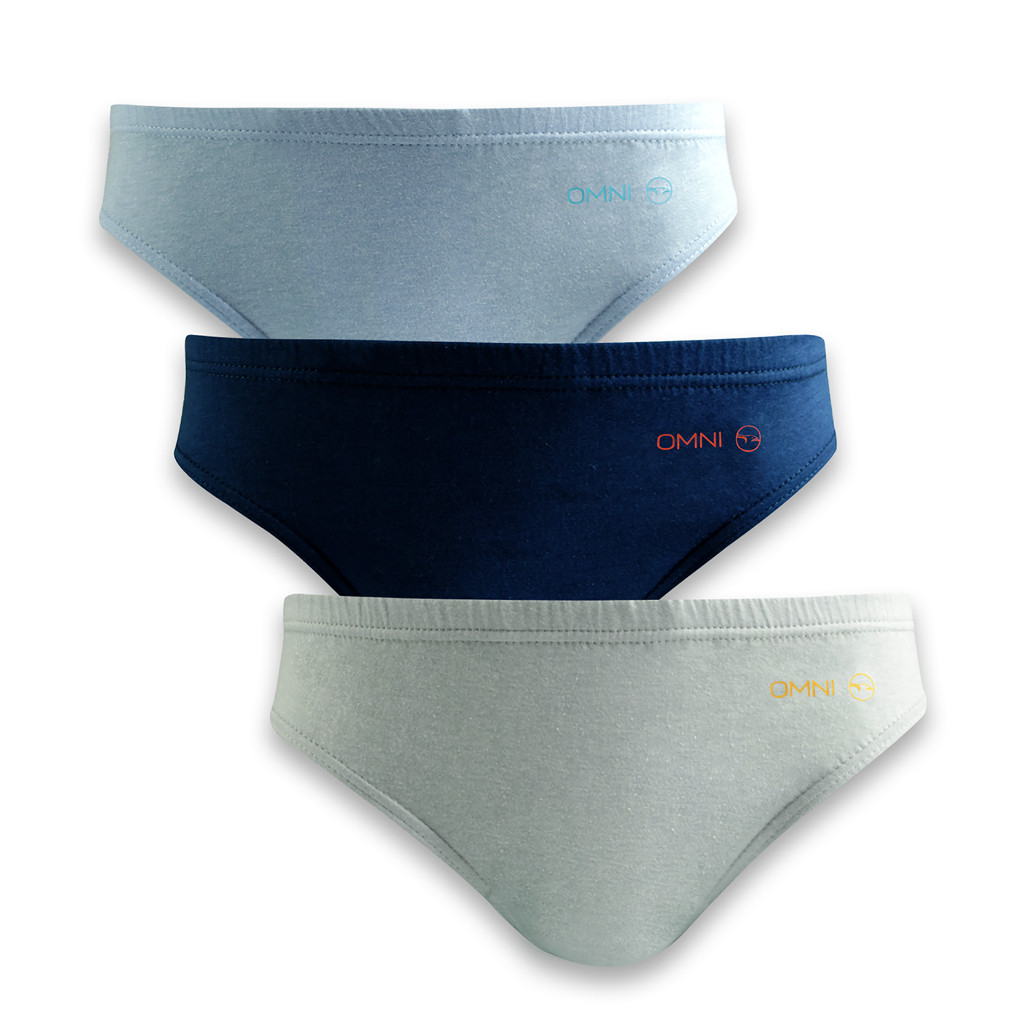 OMNI By SO-EN Men's 3in1 OMNICS Collection Cotton Bikini Inside Briefs ...