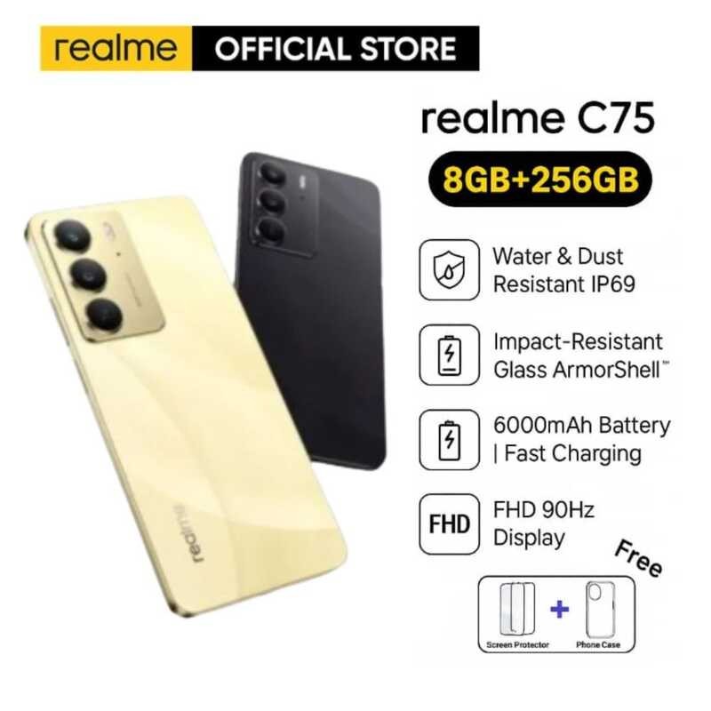 Realme C75 5G | 8Gb +256Gb Waterproof 6000Mah Massive Battery Ultra ...