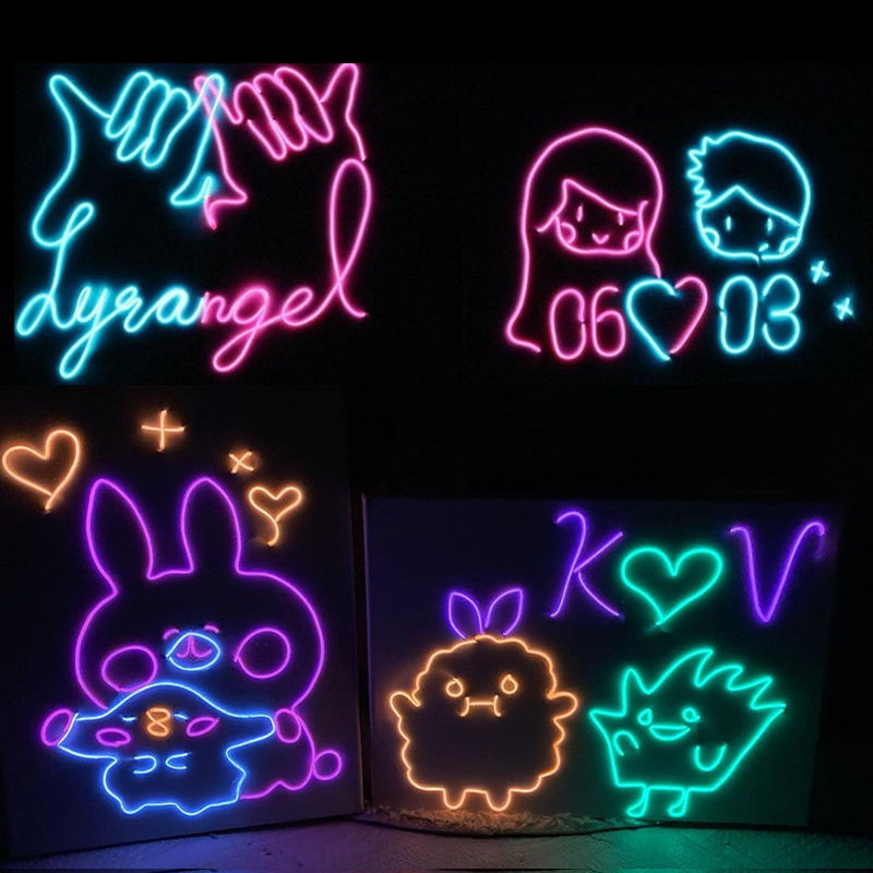 Ultra-Thin Luminous Light Handmade DIY Neon Light Non-Electric LED ...