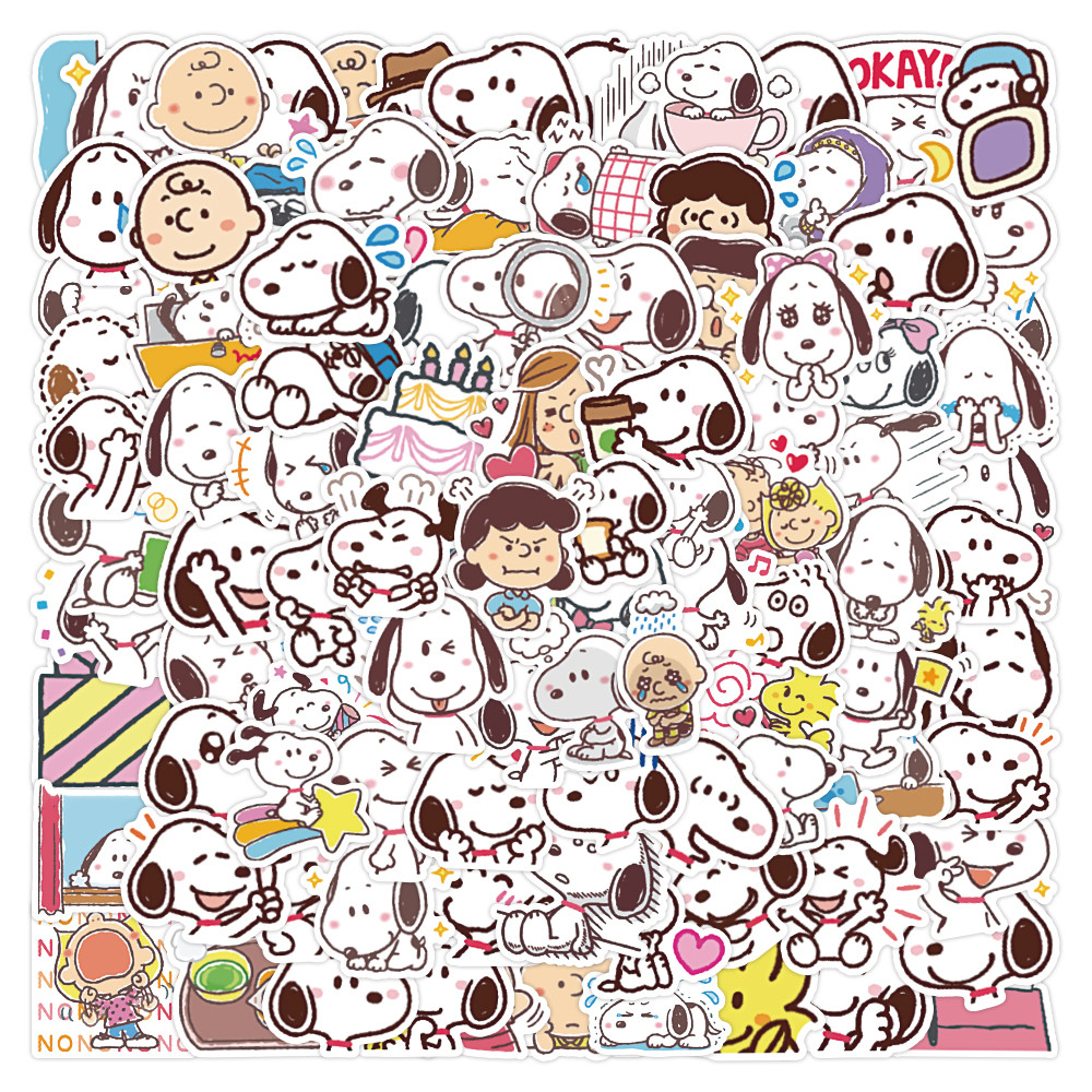 120 Pcs Snoopy Stickers - Cute Cartoon Sticker Set for DIY Decor, Ideal ...