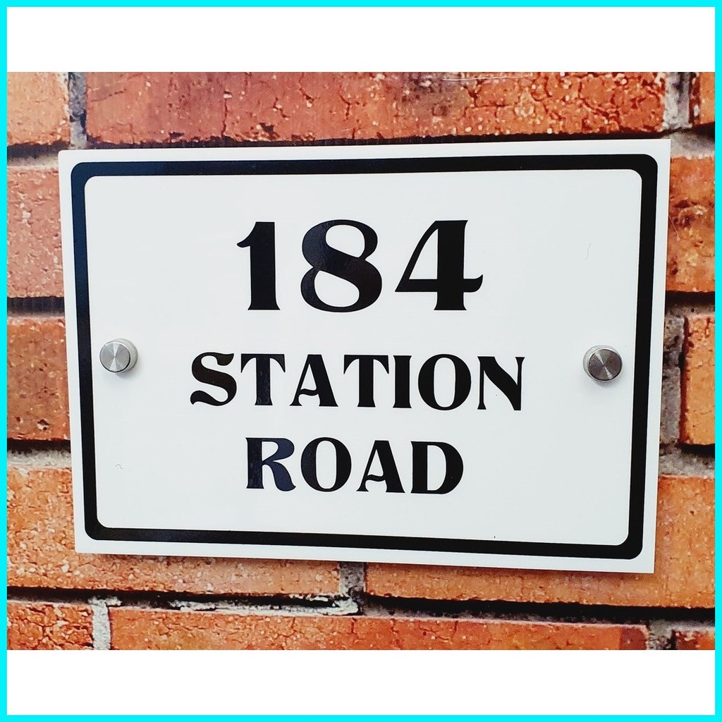 11 x 8.5 inches HOUSE PLATE ACRYLIC HOME SIGN ADDRESS PLATE HOUSE ...