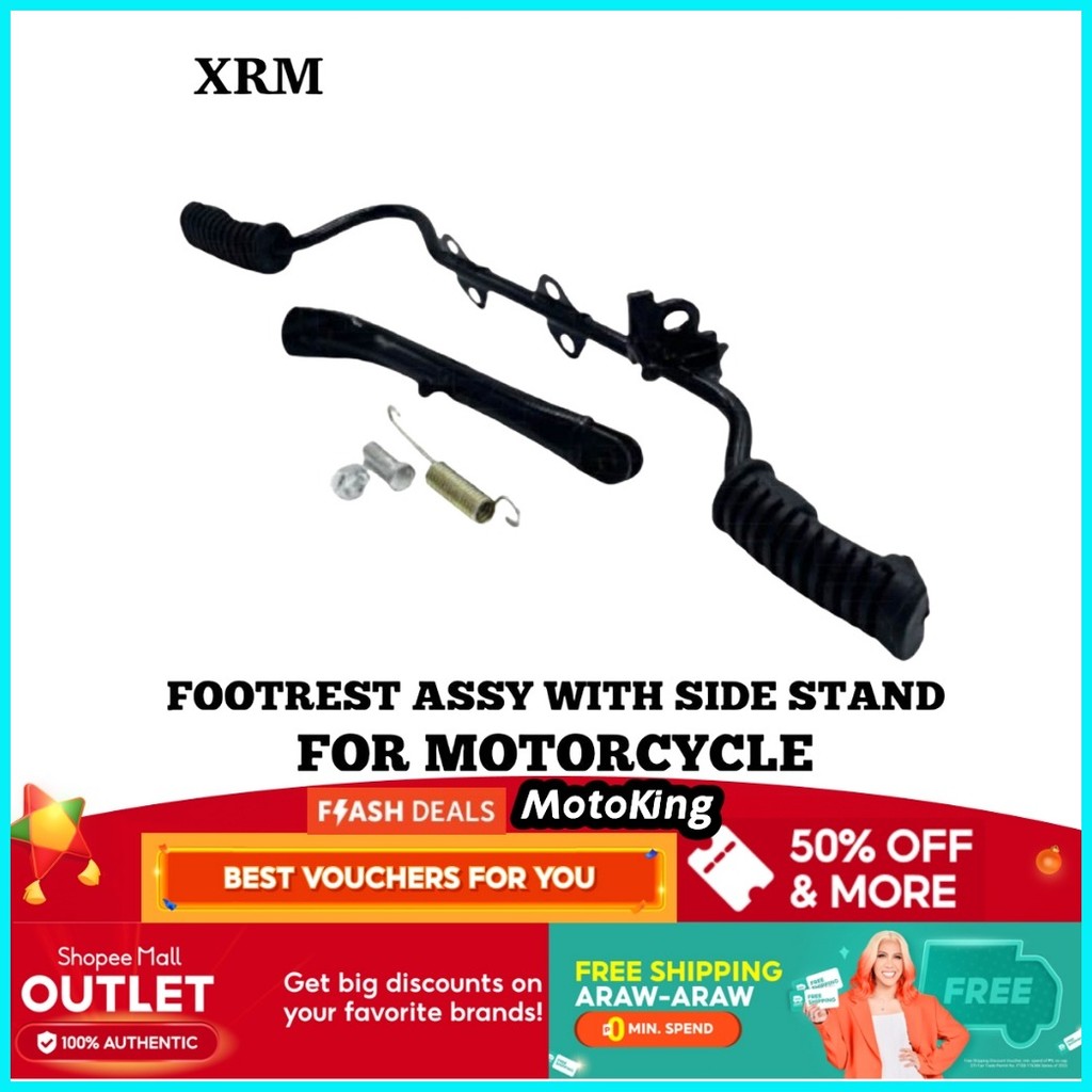 XRM TMX CT100 Front Footrest Assembly with Side Stand Set for ...