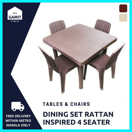 JOLLY - RATTAN DINING SET 4 SEATER ( FREE DELIVERY WITHIN METRO MANILA ...