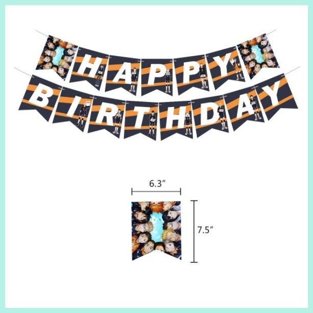 Haikyuu birthday party balloons decorations Haikyuu banner balloons ...