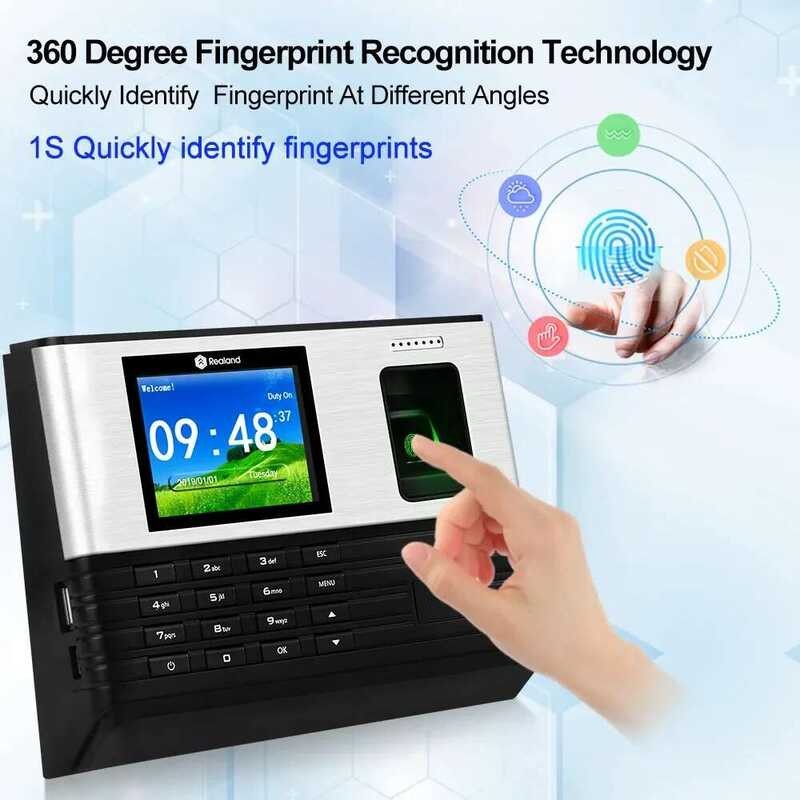 2.8Inch Wifi RFID Biometric Fingerprint Attendance Tcp/Ip USB Office ...