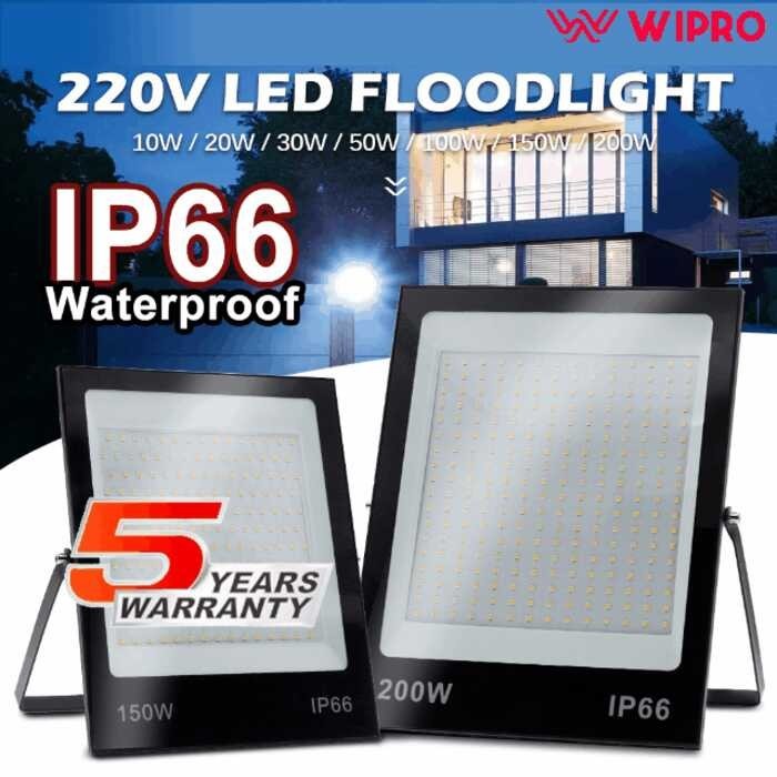 Spotlight COD WIPRO 220V 10W 20W 30W 50W 100W 150W 200W IP66 LED Flood Outdoor Waterproof Street ...