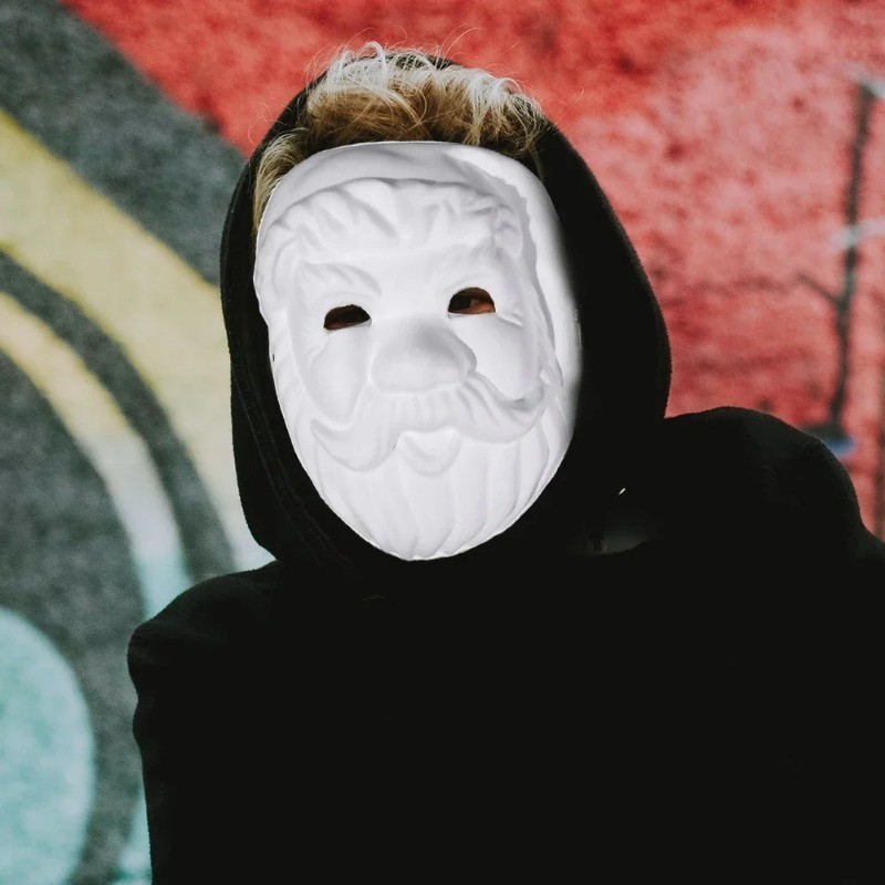 Paper Blank White Mask - DIY Paintable Half Face Masks - Anime Foxes ...