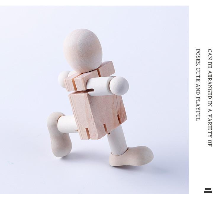 Wooden White Embryo DIY Wooden Human Joint Puppet Children's Puzzle Toy ...