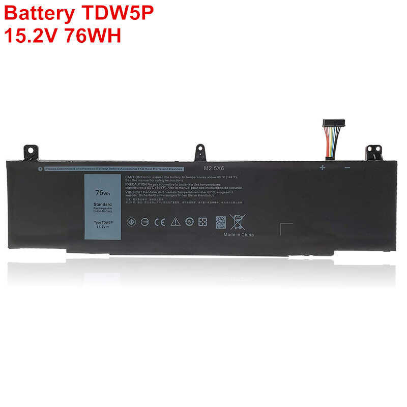 15.2V 76WH Ba Orihinal na Baterya ng Laptop TDW5P Para sa Dell ...