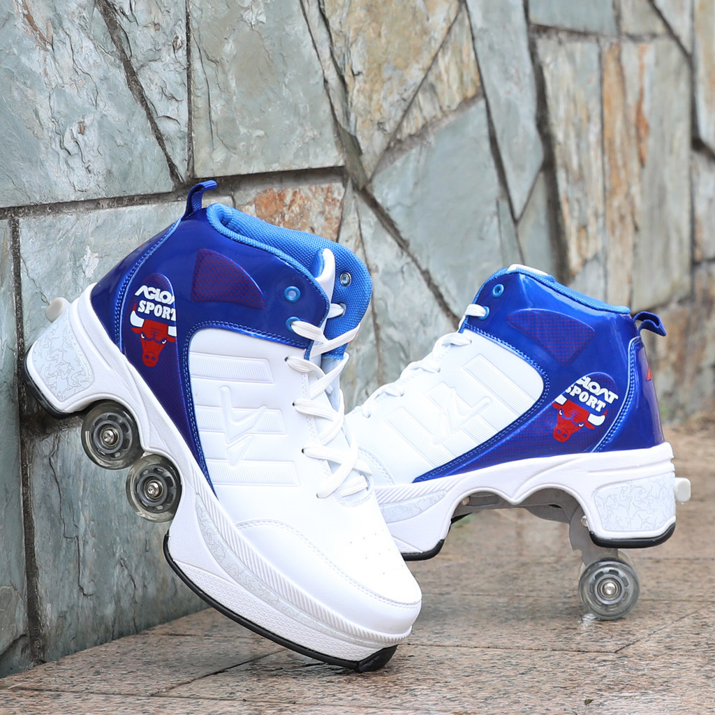 Four-Wheel Heelys Transformative Shoes Adult Male and Female Skates ...