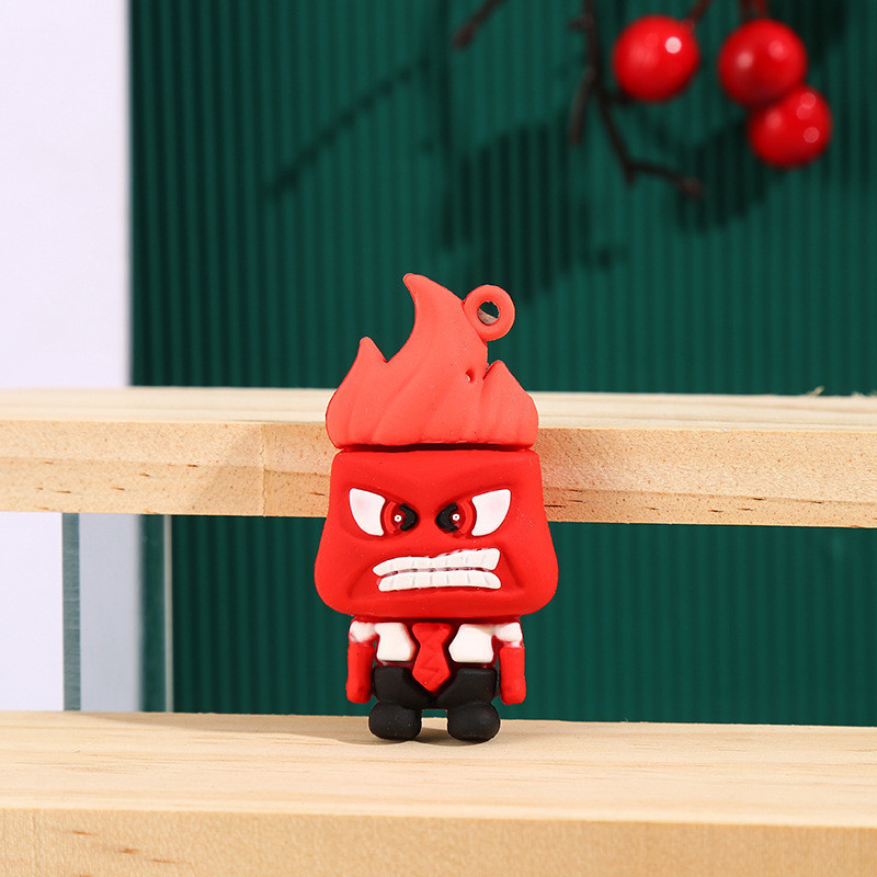 Inside Out Keychain - Disney Sadness Anxiety Anger Fear Disgust Joy ...