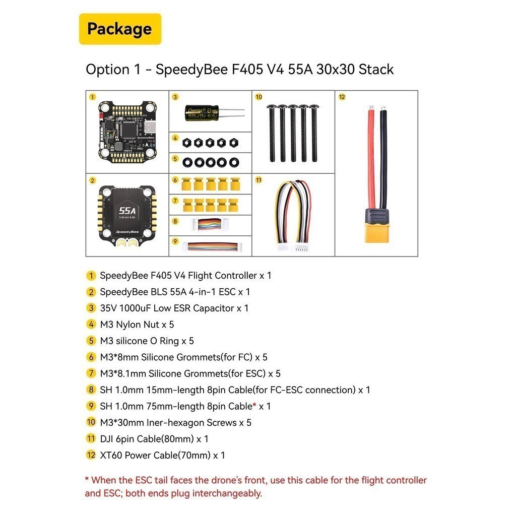 SpeedyBee F405 V4 Stack 55A 4in1 ESC FPV APEX EVO 5inch 2207 2550KV ...