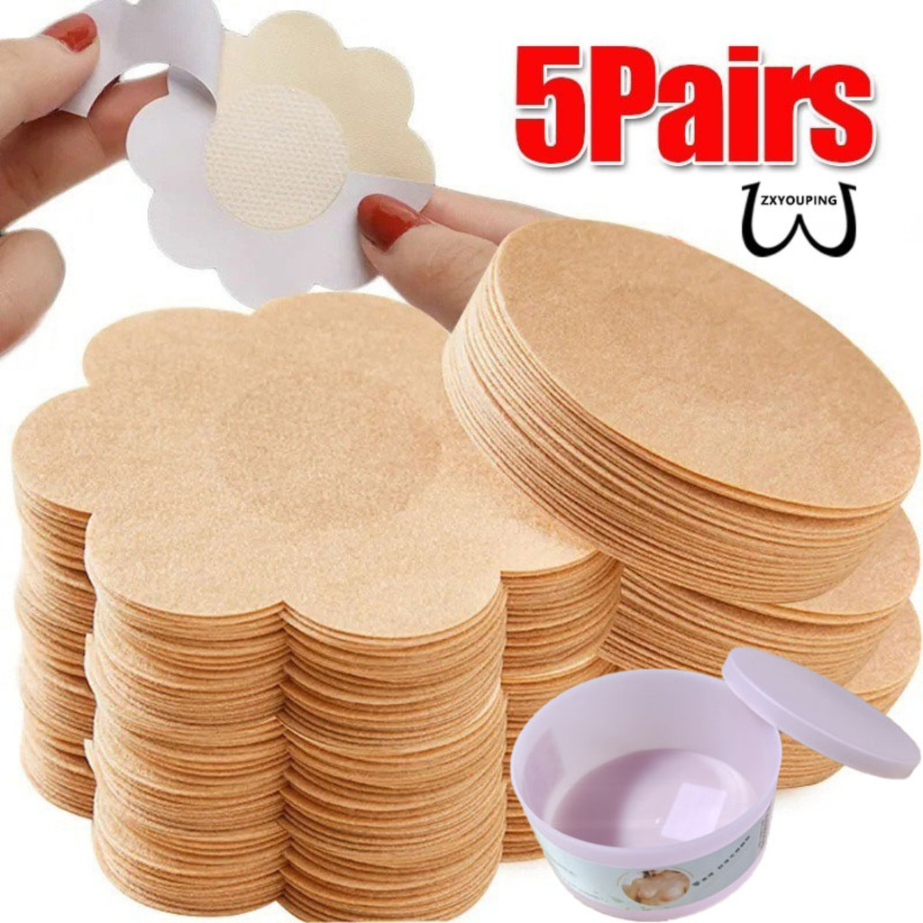 ZXYOUPING 10Pcs Invisible Nipple Sticker With Box/Disposable Nipple ...