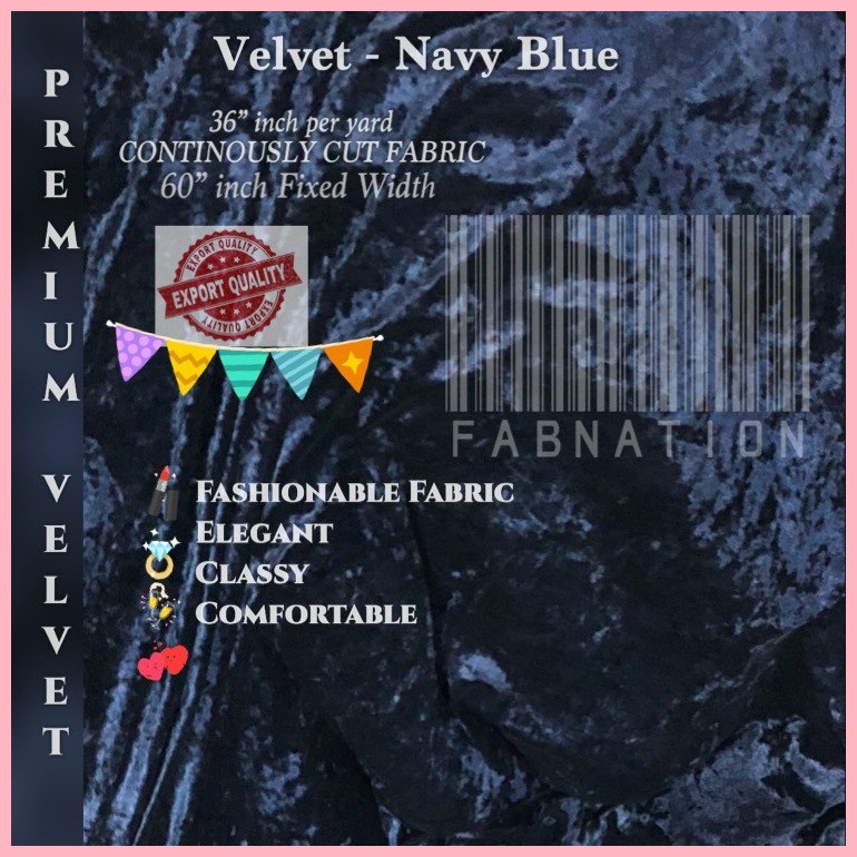 PREMIUM VELVET PER YARD (CRUSHED STRETCHY VELVET AND VELOUR/SMOOTH ONE ...