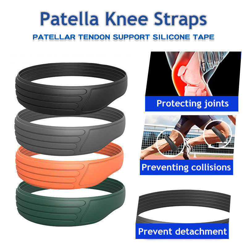 Knee Band Silicone Patella Tendon Basketball Support Strap Patellar ...