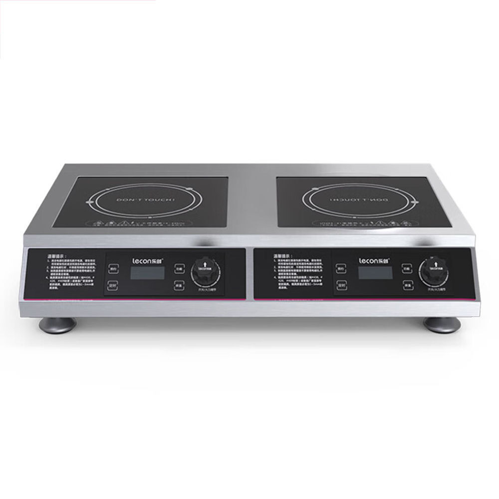 double burner 2 hobs induction cooktop commercial grade stainless steel ...