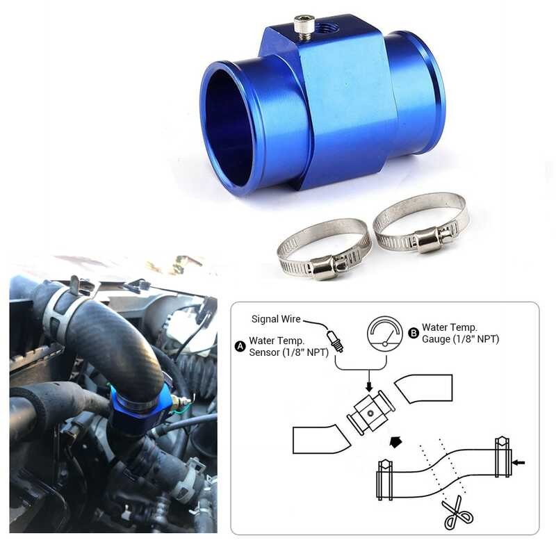 Gauge Radiator Temperature Water Temp Joint Pipe Sensor Hose Adapter ...
